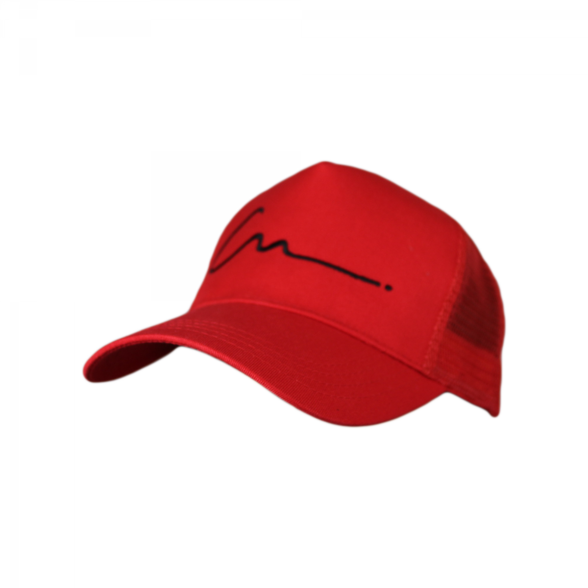 Red Mesh Hat with Black Accents – Certified Money